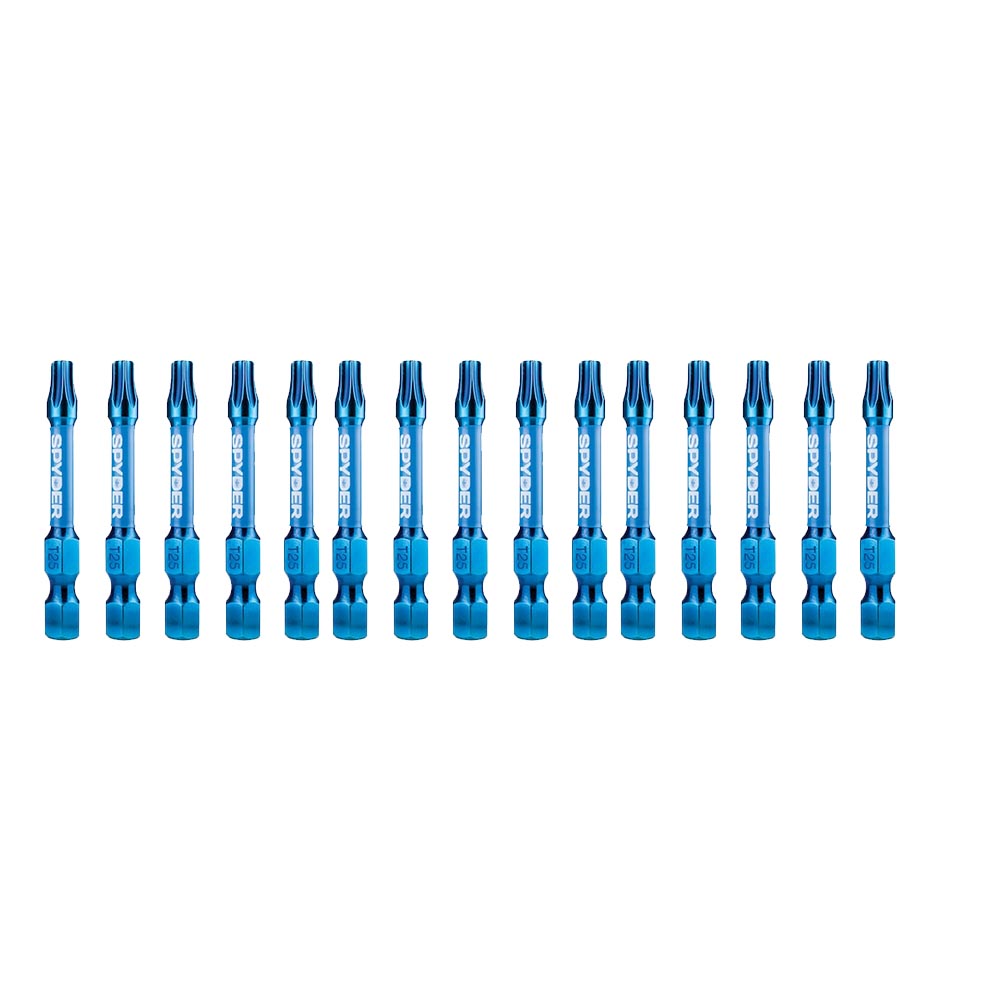 Spyder 15pk 2in T25 Mach-Blue Driver Bits - 19076SPYDER – Workshop Tools