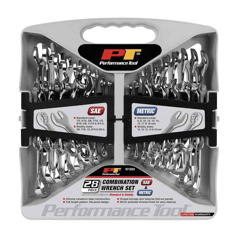 Performance Tool 28pc SAE and Metric Wrench Set - W1093 – Workshop Tools